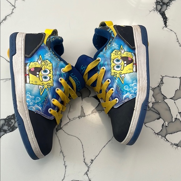 Heelys | Shoes | Heelys Blue And Yellow Sponge Bob Sneakers With Laceup ...